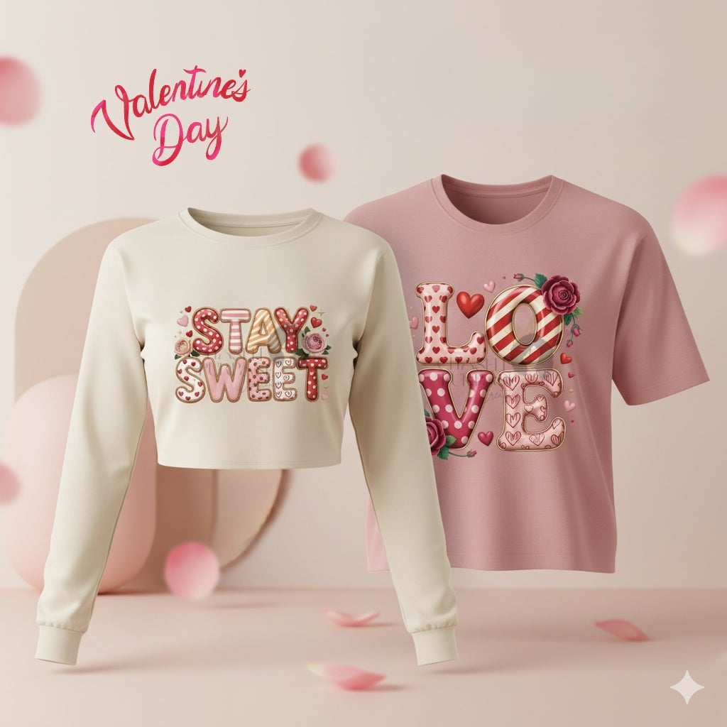 Valentine’s Day PNG Bundle | Love, XOXO, Be Mine & Stay Sweet Designs ...