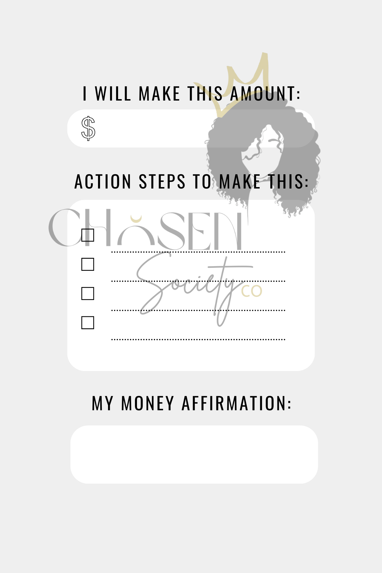 Abundance & Budget Journal PLR | Rebrand & Resell Kit – Chosen Society Co