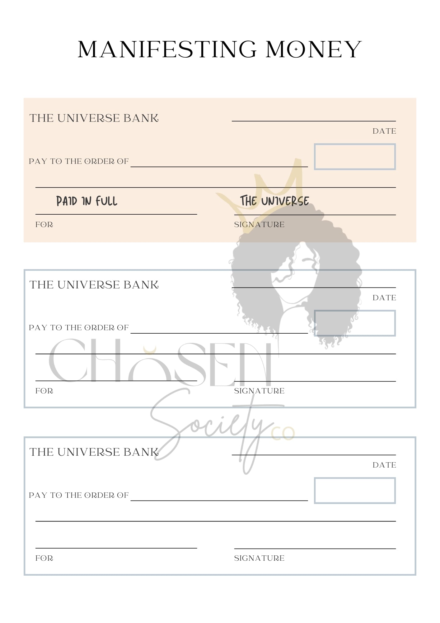 Abundance & Budget Journal PLR | Rebrand & Resell Kit – Chosen Society Co