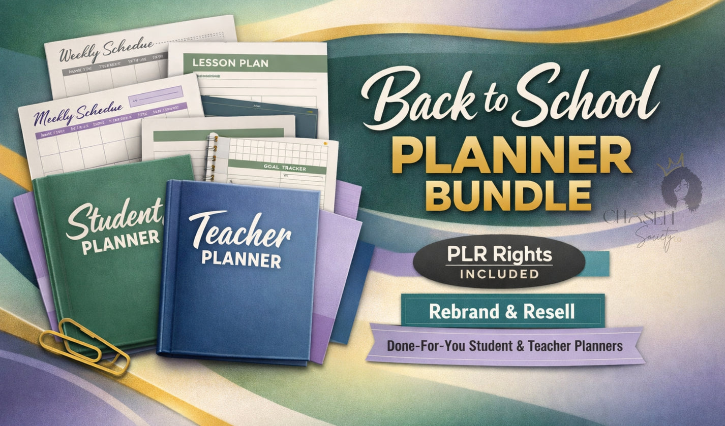 Back to School Planner Bundle PLR | Rebrand & Resell – Chosen Society Co