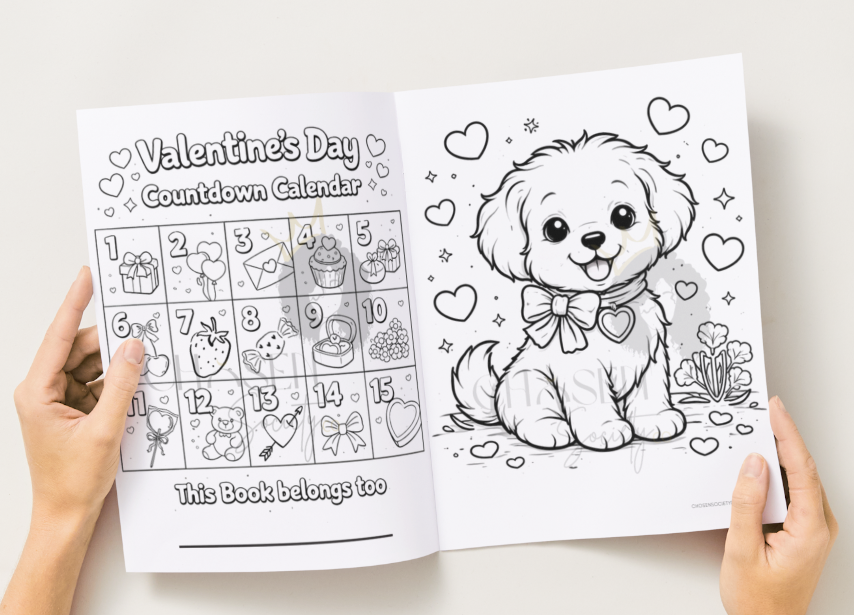 Valentine’s Day Coloring Book for Kids | 16 Pages PLR – Chosen Society Co